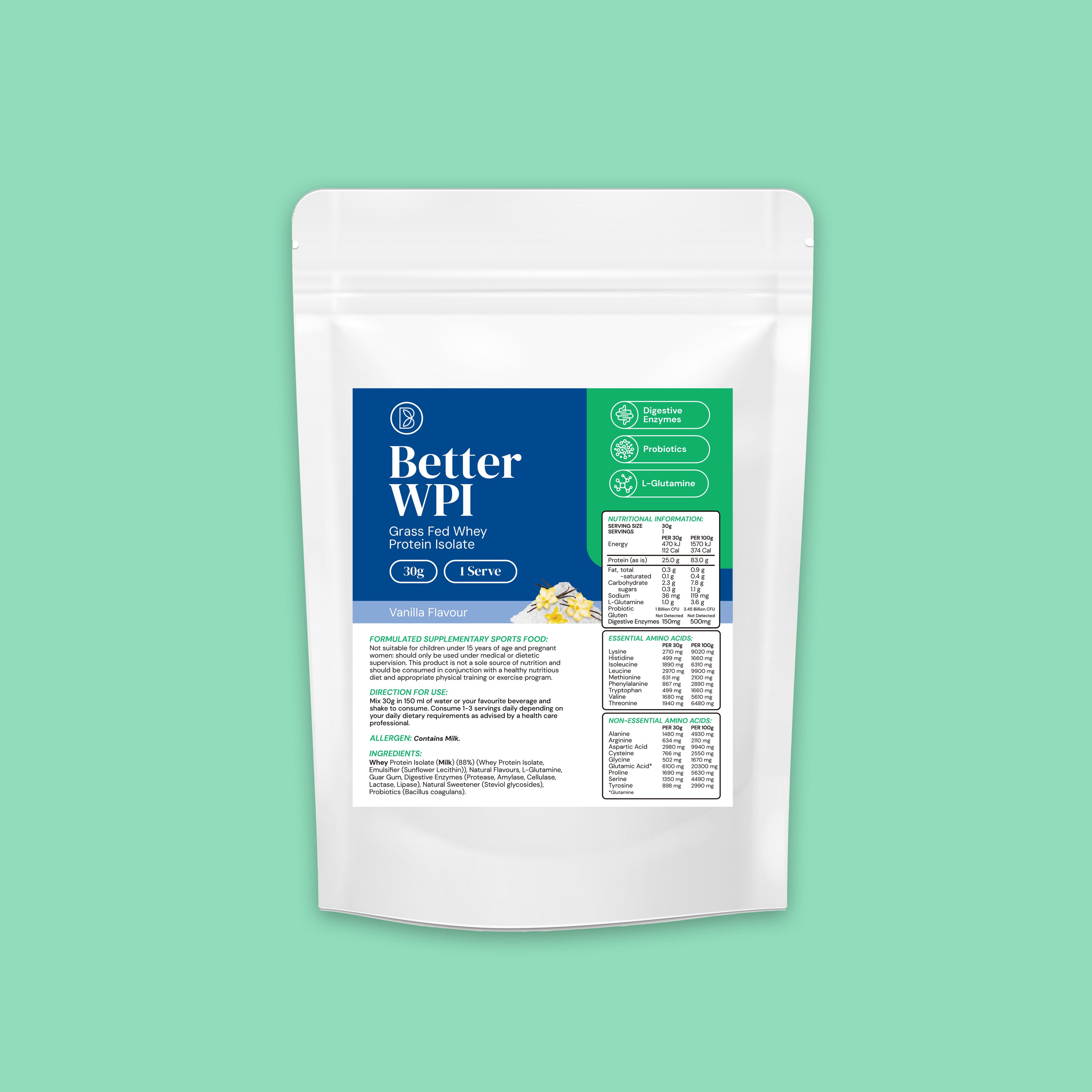 Better WPI Vanilla (Sample Size - 1 Serving) – Better Than Bread